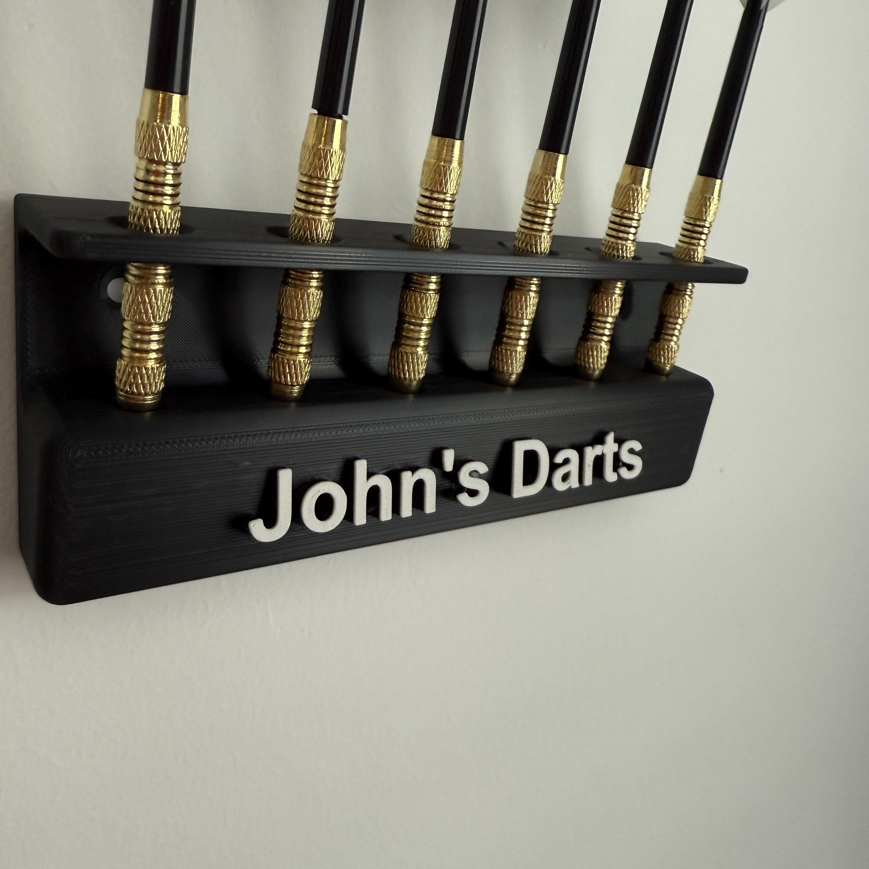 Custom Personalised Customisable Wall Mounted 6 Dart Holder Display ...