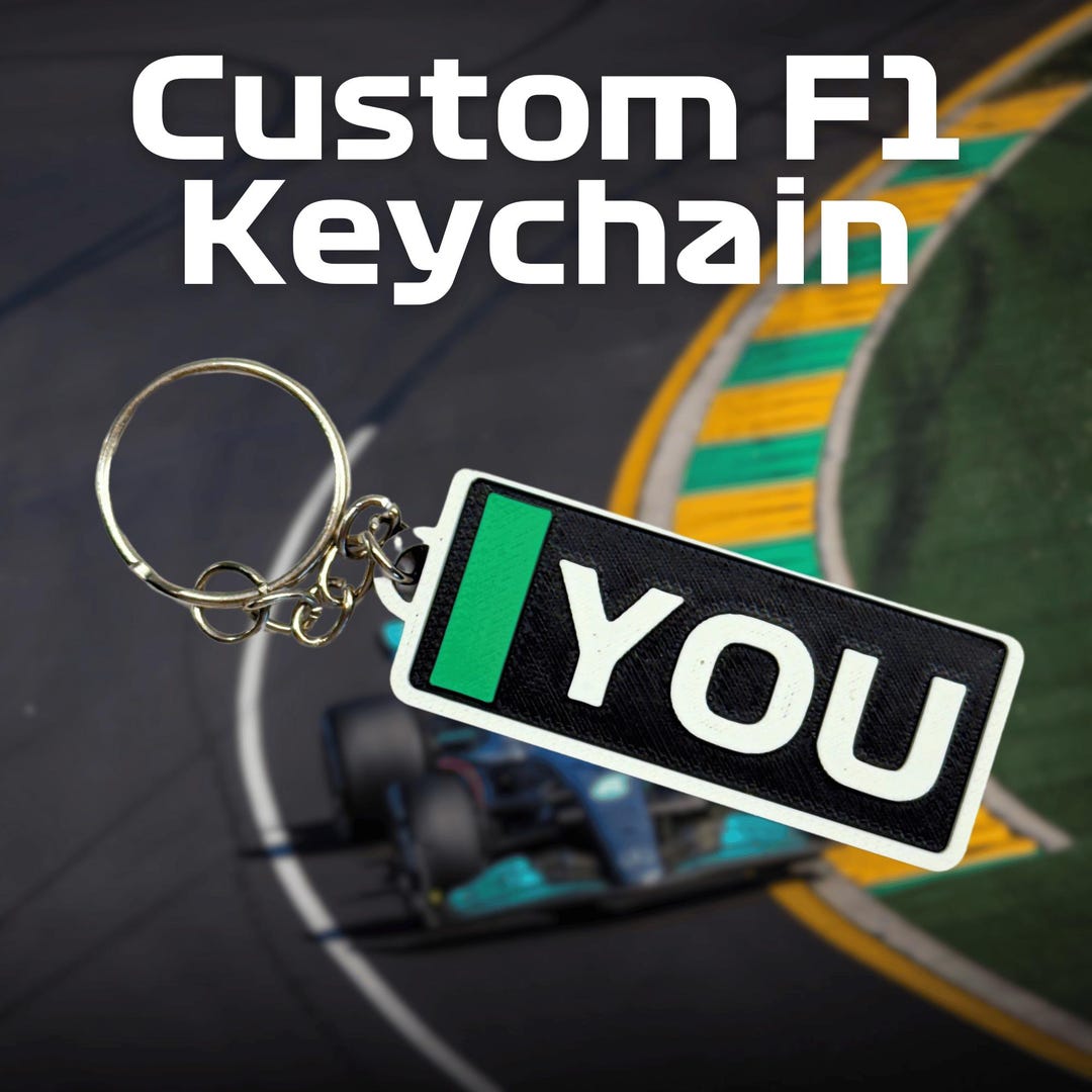 Custom Personalised Formula 1 F1 Name Tag Keychain the Perfect ...