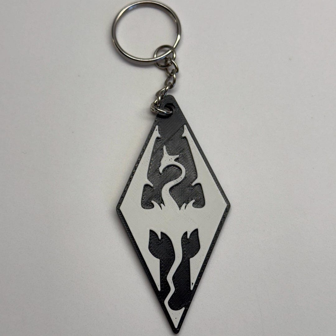 Elder Scrolls Skyrim Logo Keychain - the Perfect Gift for Elder Scrolls ...