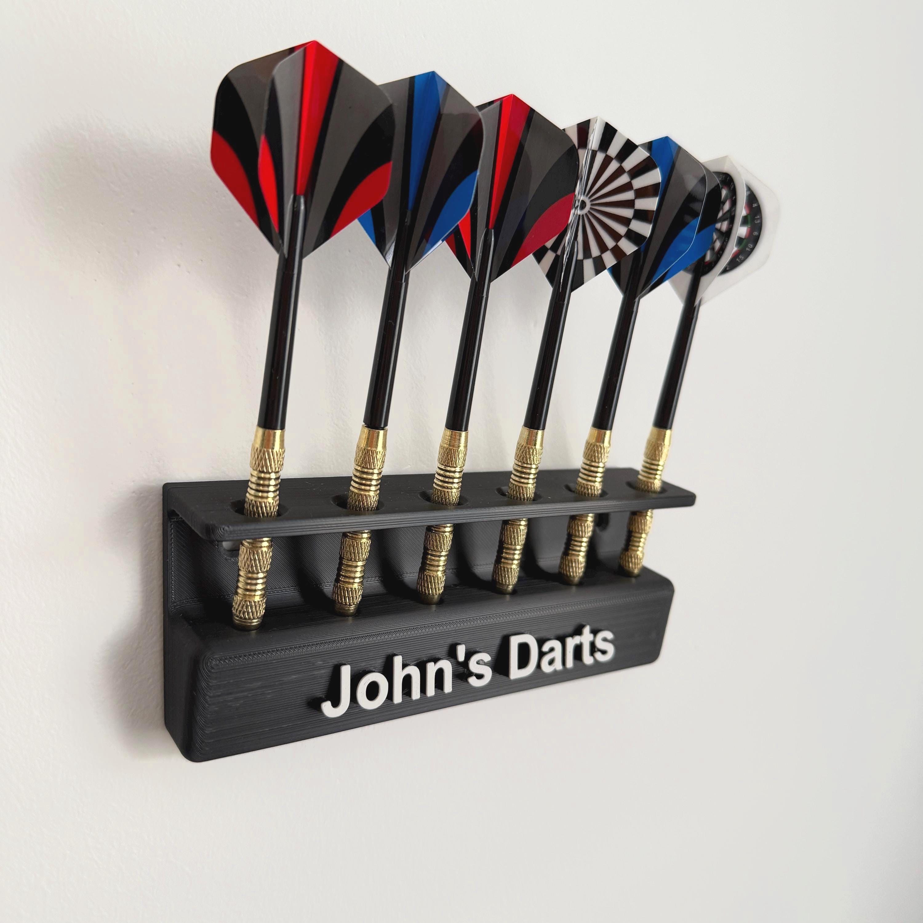 Custom Personalised Customisable Wall Mounted 6 Dart Holder Display ...