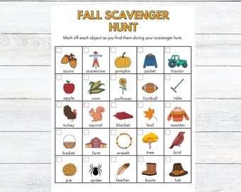 Fall Festival Scavenger Hunt - Etsy