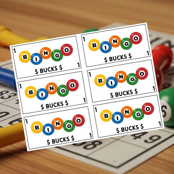Bingo Bucks Printable - Etsy