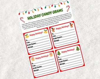 Candy Gram Editable Template - Etsy