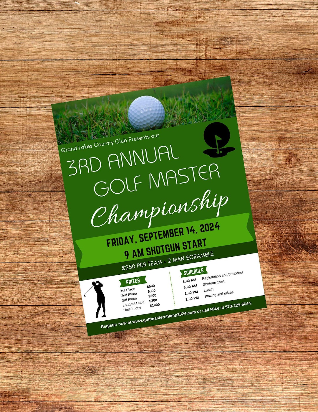 Printable Golf Tournament Flyer, Golf Event Flyer, Canva Template ...