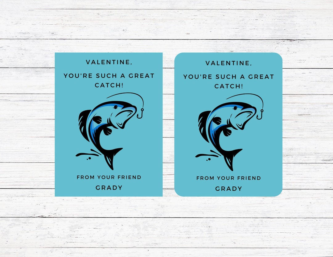 Fishing Valentine's Day Card, Fisherman Valentine, Printable Valentine ...