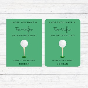 Printable Valentine's Day Card, Golf Themed, Tee-rrific Valentine's Day ...