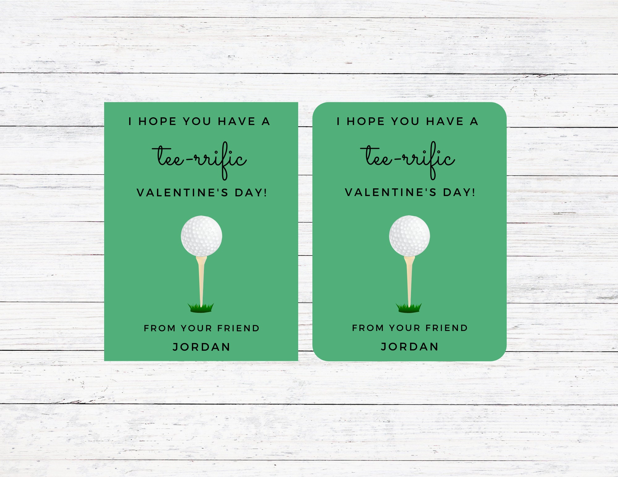 Printable Valentine's Day Card, Golf Themed, Tee-rrific Valentine's Day ...