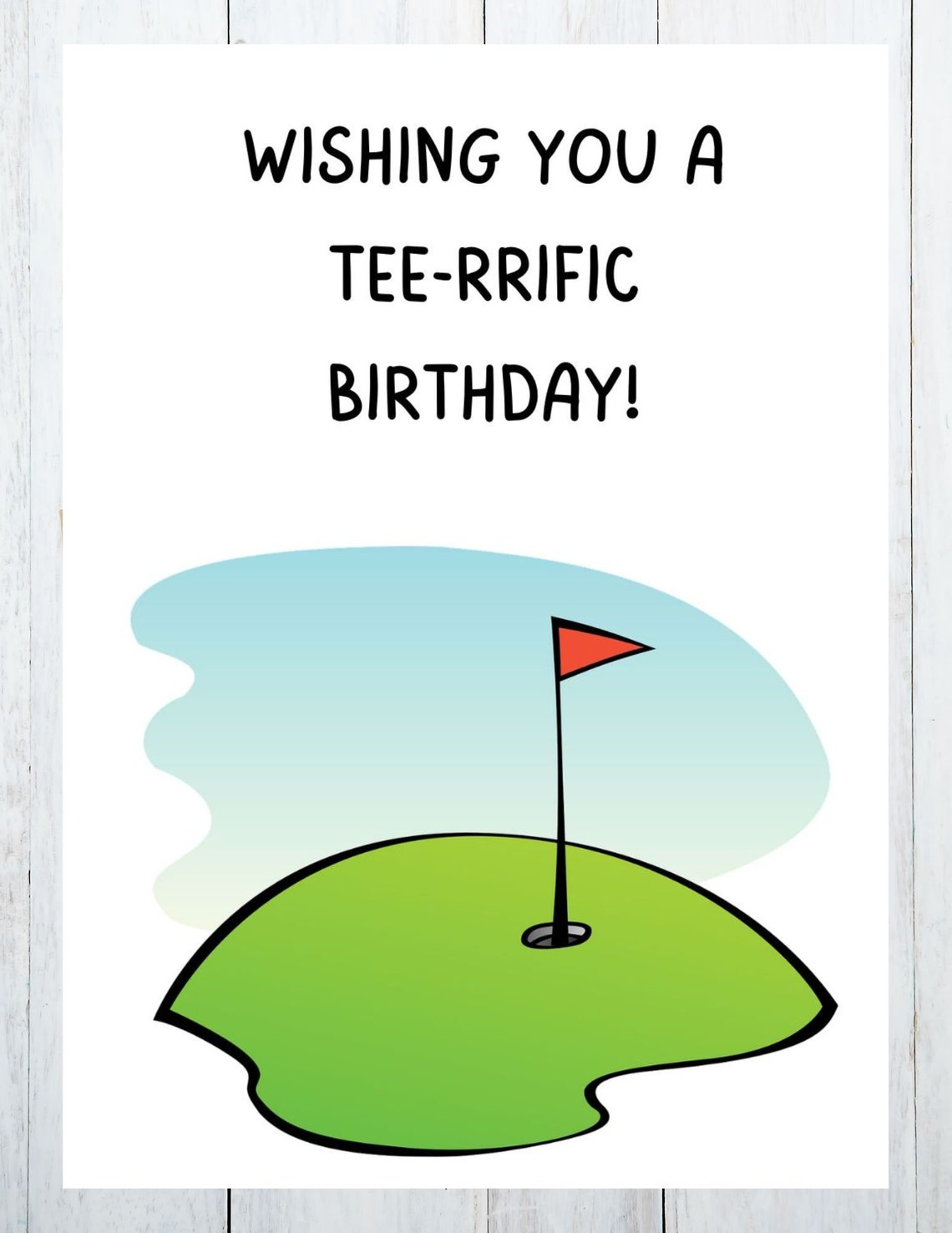 Golf Birthday Card, Happy Birthday Card, Birthday Card for Golf Lover ...