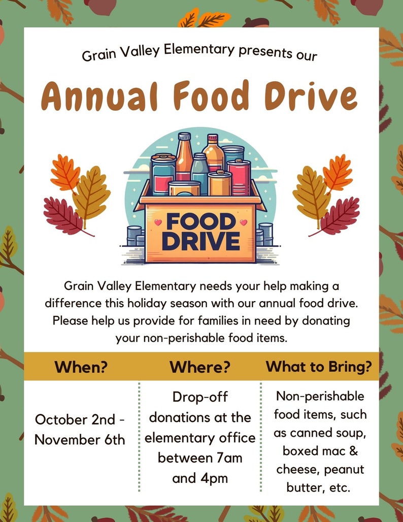 Food Drive Flyer Template, Food Drive Flyer, Food Donation Flyer ...