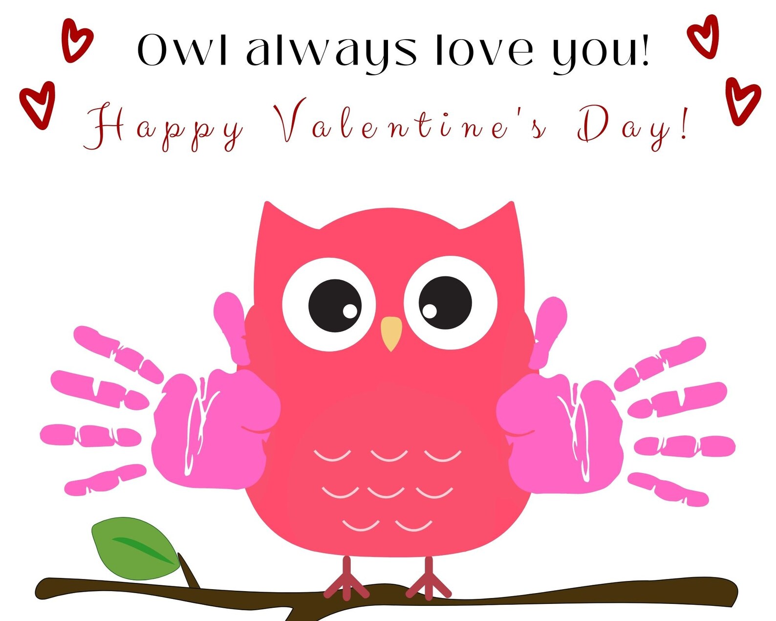 Printable Valentine's Day Craft Owl Always Love You | Etsy