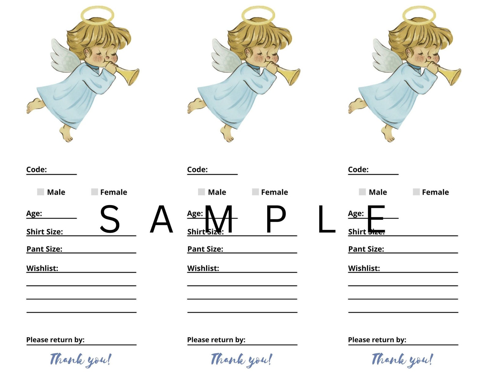 Angel Tree Gift Tag, Giving Tree Gift Tag, Gift Tag, Donation Slip ...