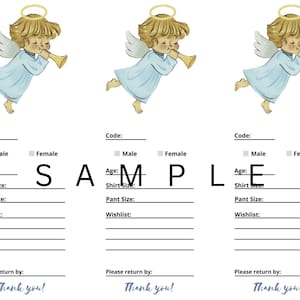 Angel Tree Gift Tag, Giving Tree Gift Tag, Gift Tag, Donation Slip ...