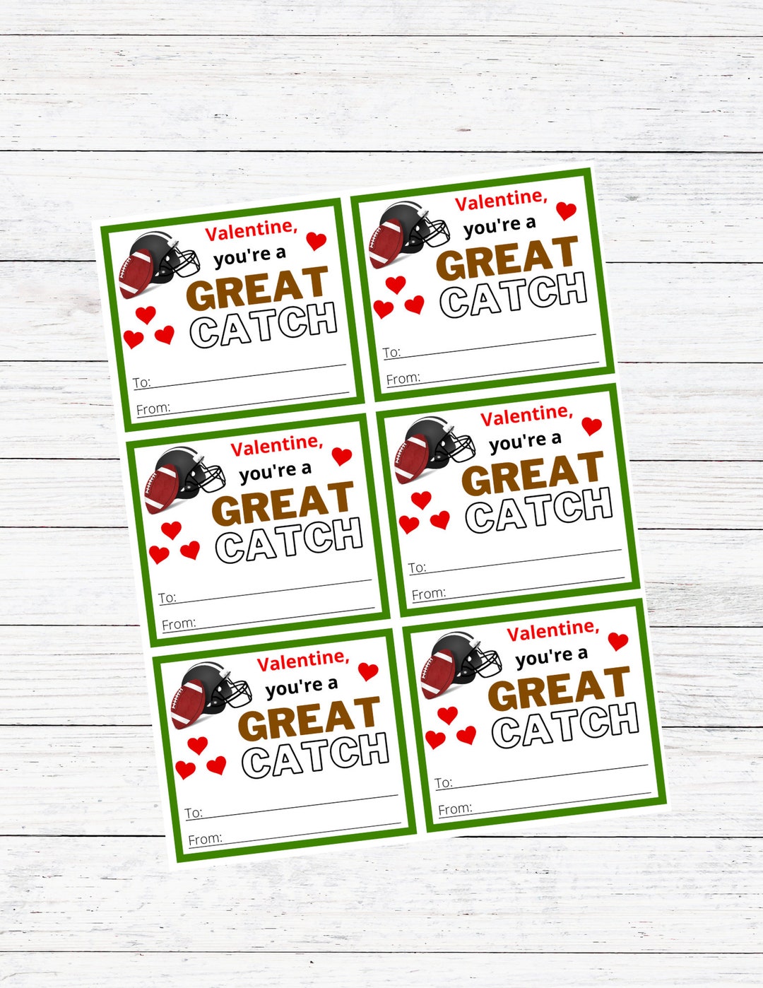 Football Valentines Cards, Printable Valentine Cards, Valentine, You're ...