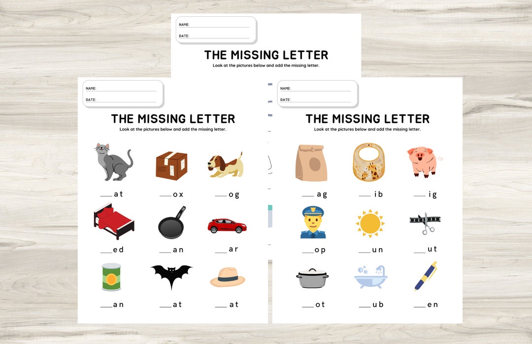 CVC Phonics Beginning Letter Sounds Worksheet, Word Builder ...