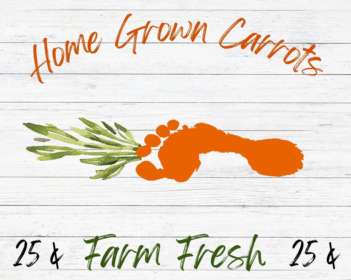 Carrot Footprint/footprint Craft Baby/toddler/kids Printable | Etsy
