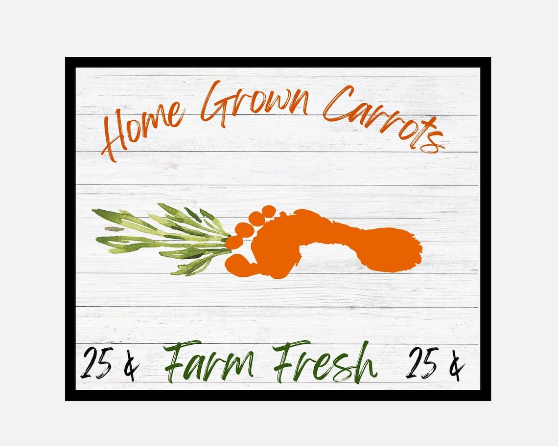 Carrot Footprint/footprint Craft, Baby/toddler/kids Printable Craft ...