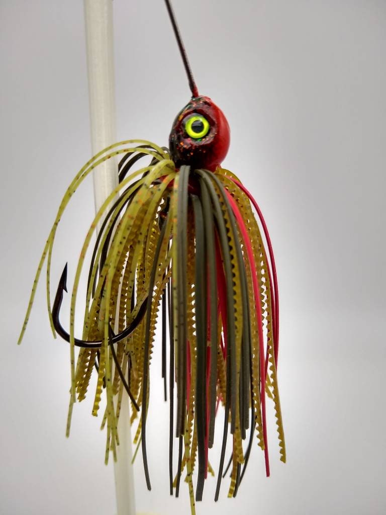 Watermelon Red Spinnerbait, Bass Fishing Lure - Etsy