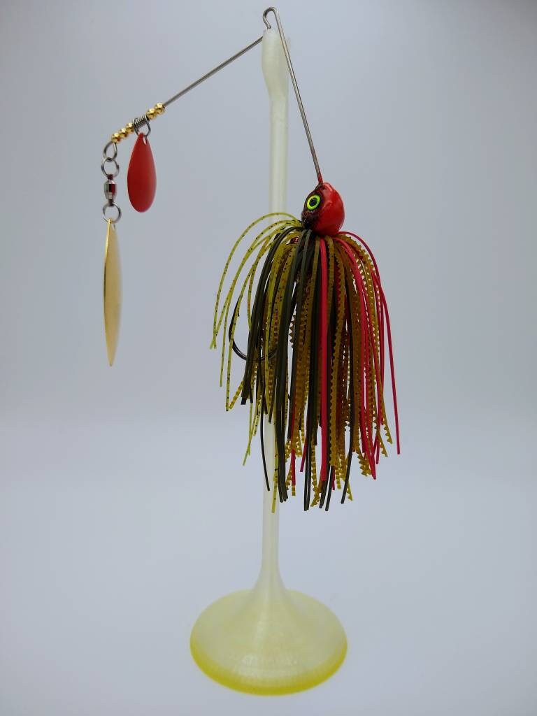Watermelon Red Spinnerbait, Bass Fishing Lure - Etsy