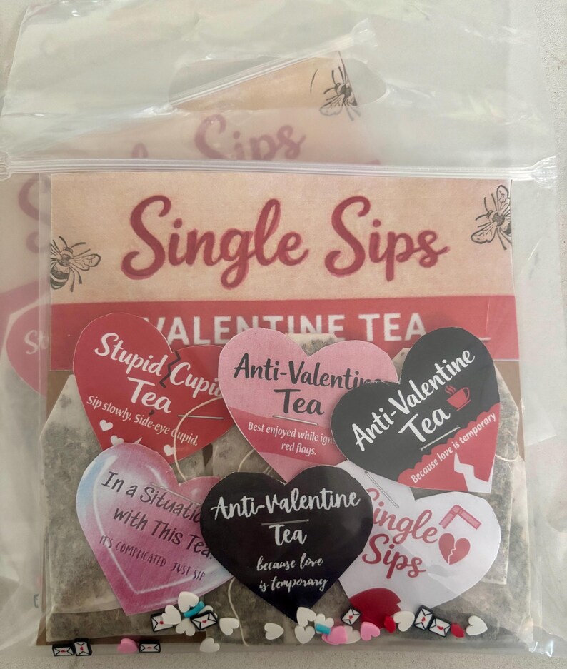 Anti-valentine Tea Sampler I Funny Single Sips Valentine Gift ...