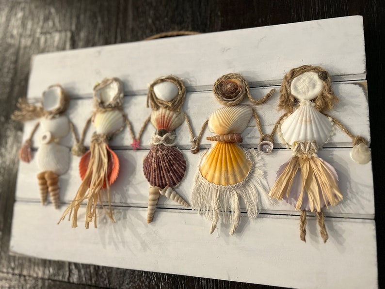 SEASHELL PEOPLE /seashell Girlfriends at the Beach / Coastal Decor - Etsy