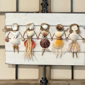 SEASHELL PEOPLE /seashell Girlfriends at the Beach / Coastal Decor - Etsy