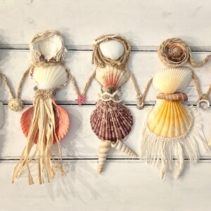 SEASHELL PEOPLE /seashell Girlfriends at the Beach / Coastal Decor - Etsy
