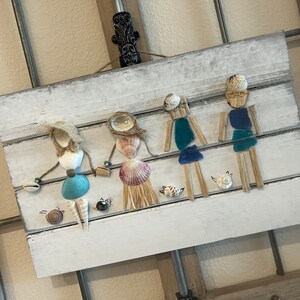 SEASHELL FAMILY /seashell Cats at the Beach / Coastal Decor - Etsy