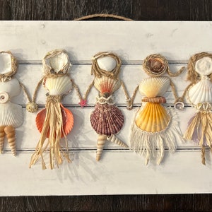 SEASHELL PEOPLE /seashell Girlfriends at the Beach / Coastal Decor - Etsy