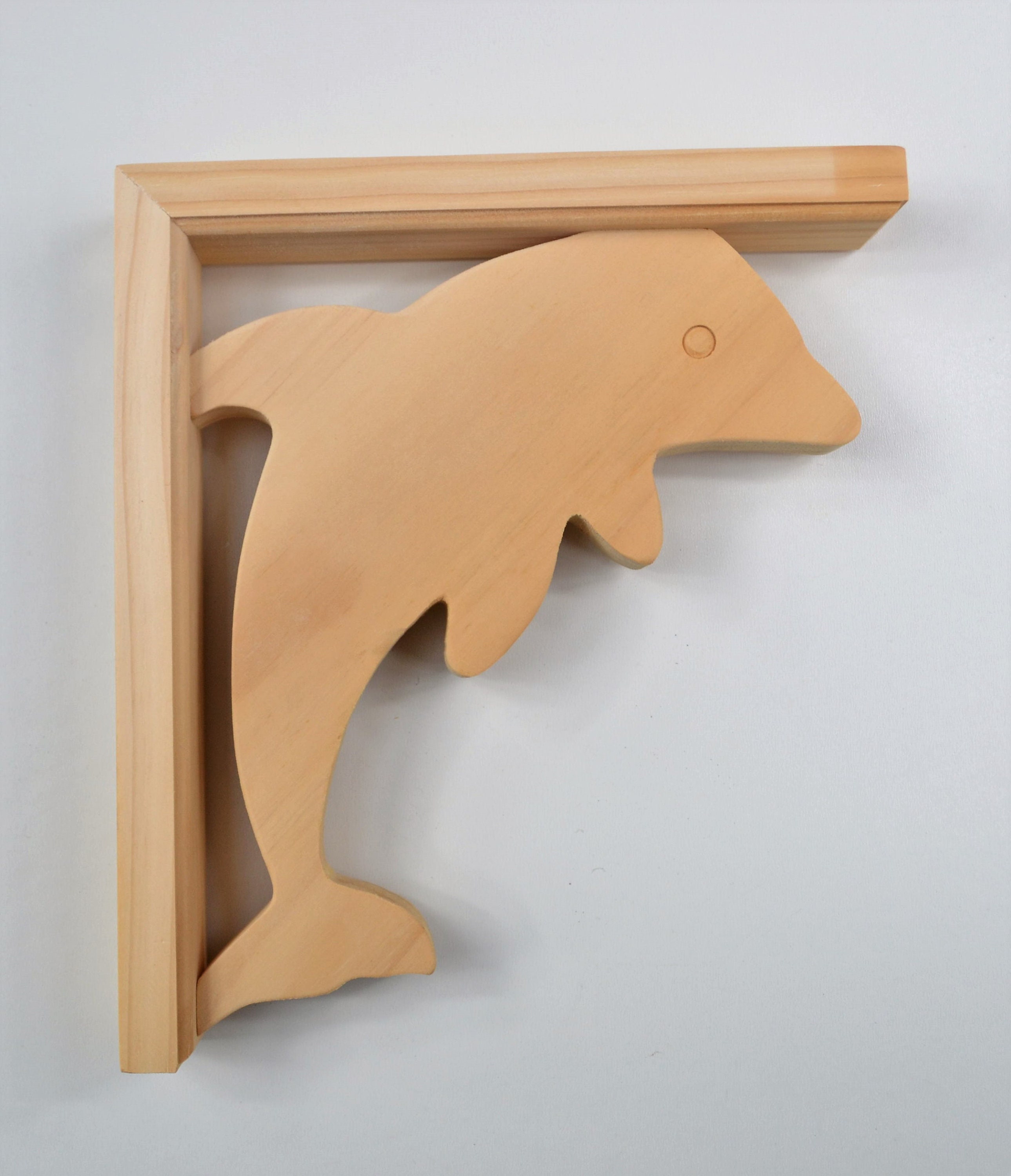 Unique dolphin Wood Shelf Bracket - Etsy