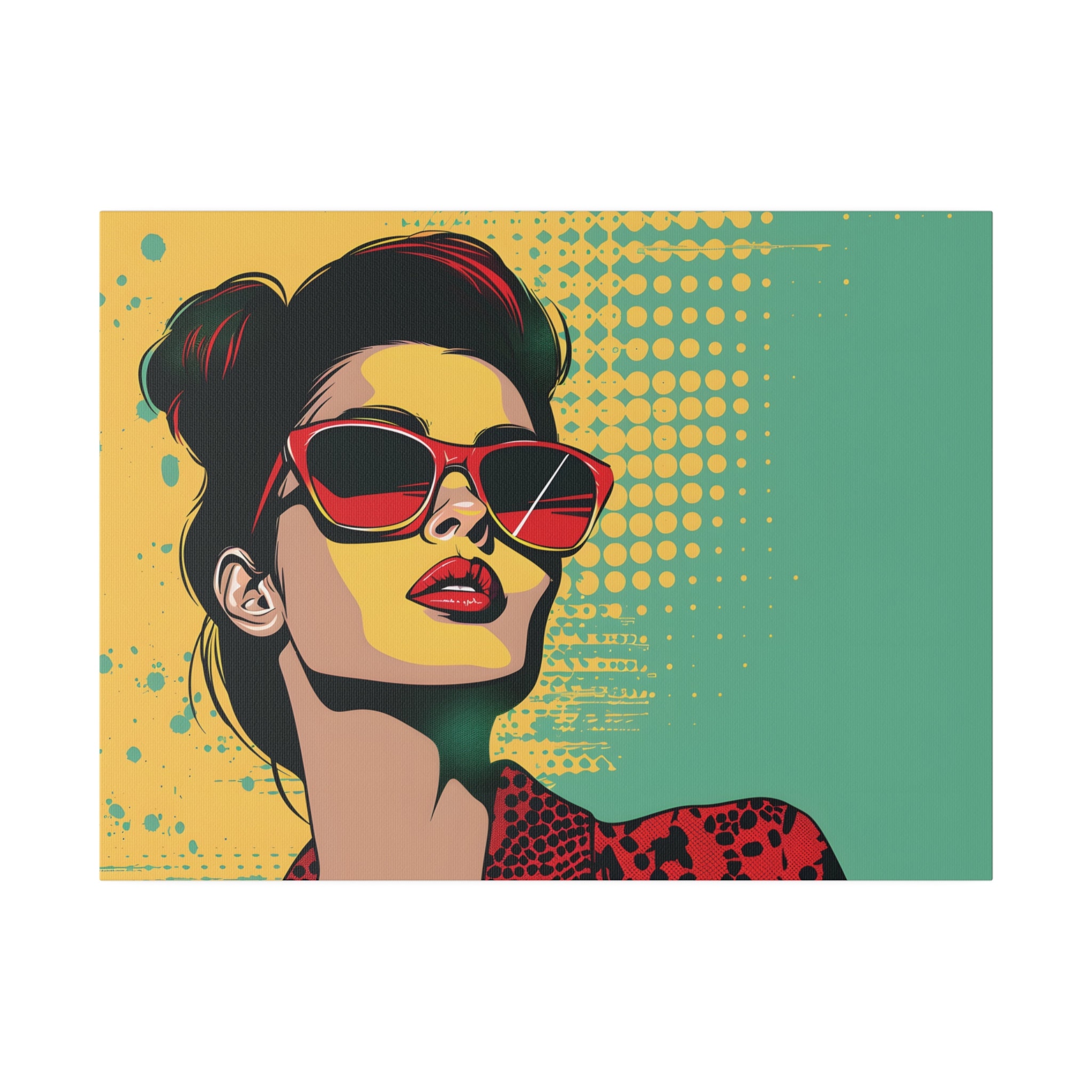 Pop Art Retro Lady Comic Book Style Wall Art on Matte Canvas - Etsy