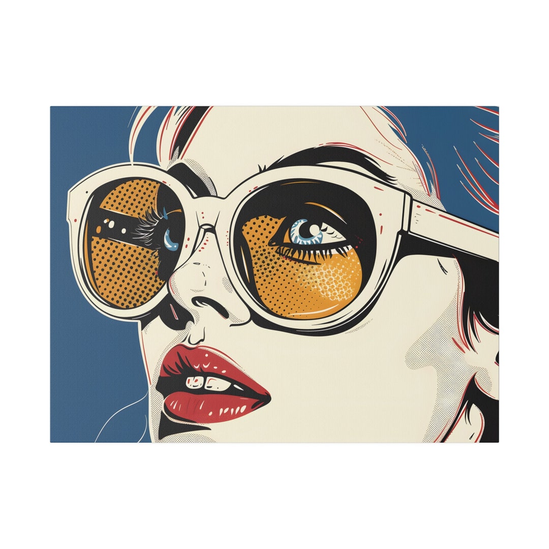 Pop Art Retro Lady Comic Book Style Wall Art on Matte Canvas - Etsy