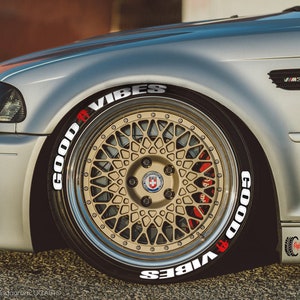 Tire Lettering SPEEDHUNTERS GOOD VIBES Permanent Raised Stickers Fits ...