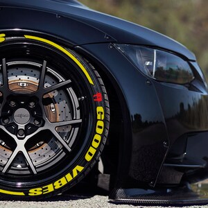 Tire Lettering SPEEDHUNTERS GOOD VIBES Permanent Raised Stickers Fits ...