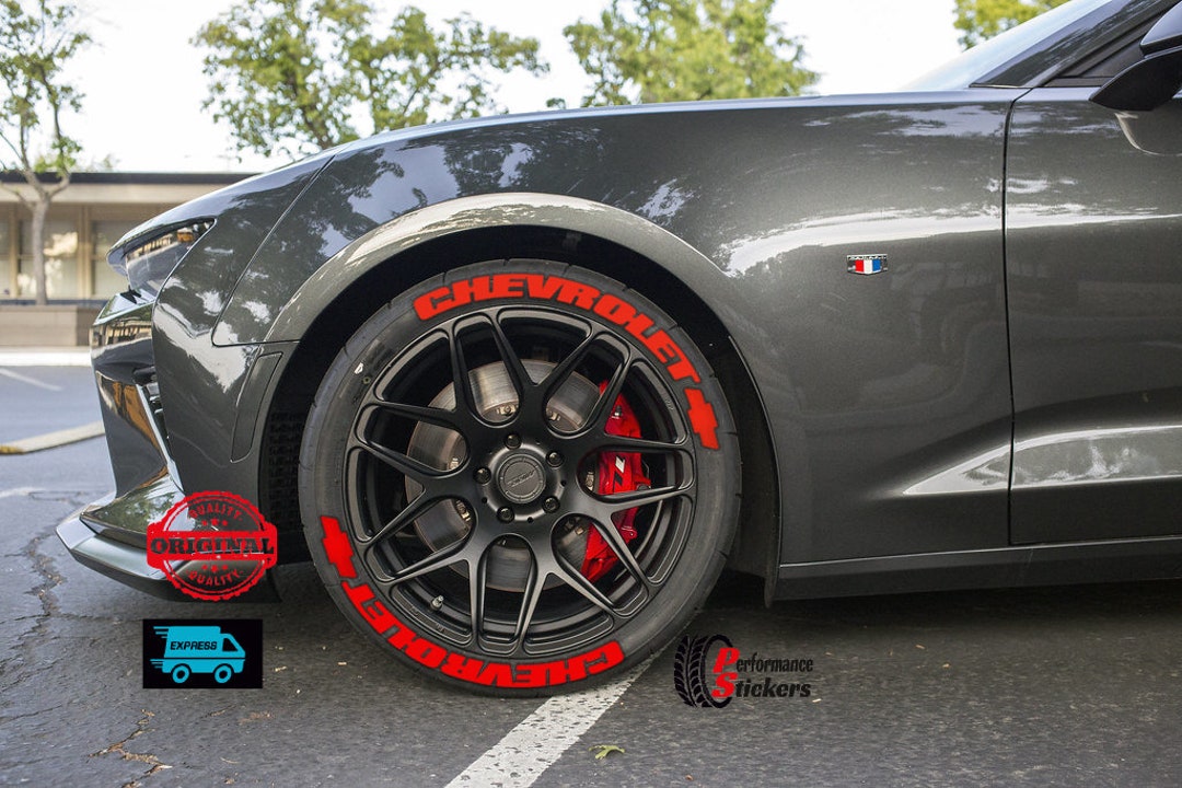Tire Lettering CHEVROLET Tyre Raised Sticker Fits to 1622 Permanent ...