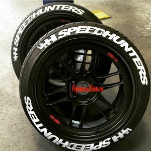 Tire Lettering SPEEDHUNTERS GOOD VIBES Permanent Raised Stickers Fits ...