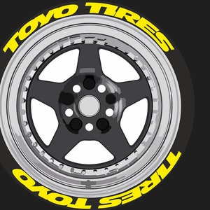 Tire Lettering TOYO TIRES Permanent Raised Stickers Fits to 1622 Set ...