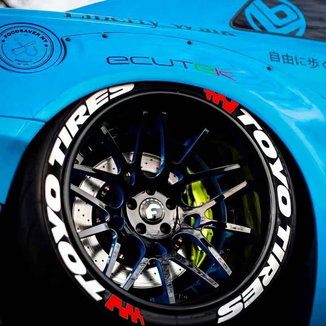 Tire Lettering TOYO TIRES Permanent Raised Stickers Fits to 1622 Set ...