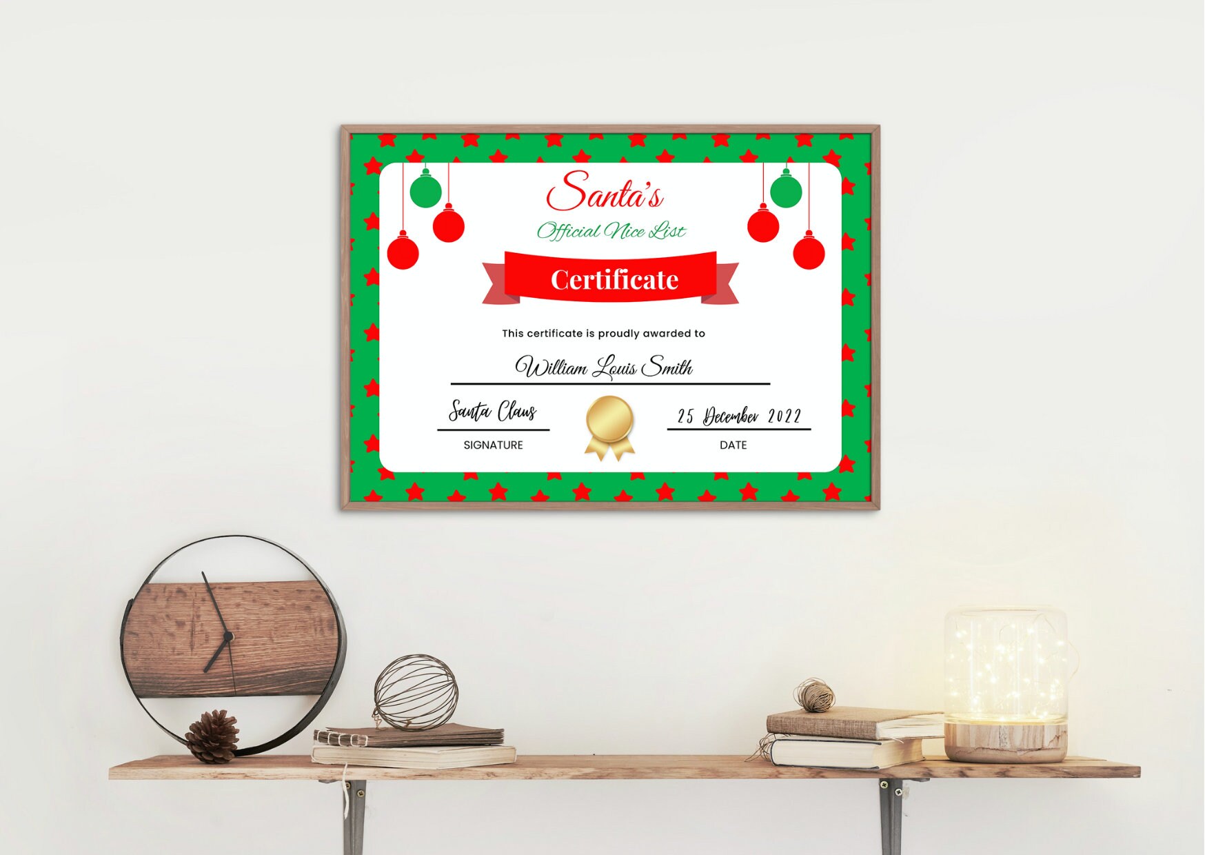 Editable Nice List Certificate Christmas Eve Box Printable - Etsy UK