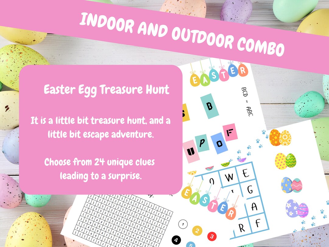 Egg-citing Easter Treasure Hunt Bundle for Indoor and Outdoor Fun - Etsy