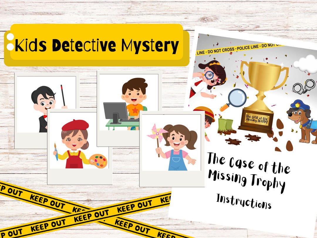 Detective Mystery Game for Kids - the Case of the Missing Trophy - Etsy