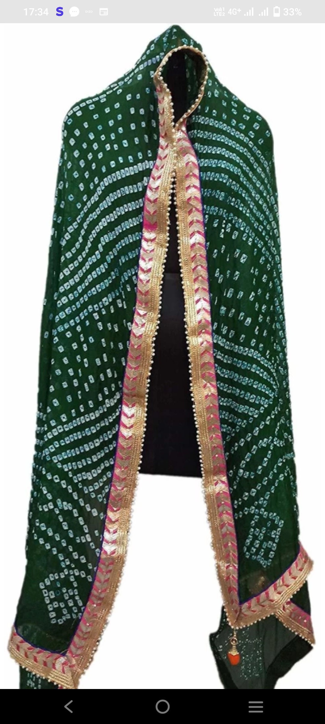 Traditional Bandhani Phulkari Dupatta Cotton Fabric for Women Girls ...