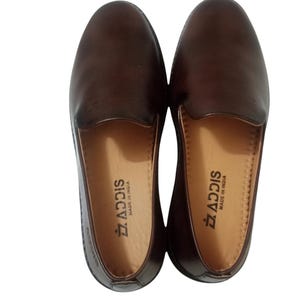 Mens Cherry Color Leather Slip Ons, Indian Shoes, Handmade Leather ...