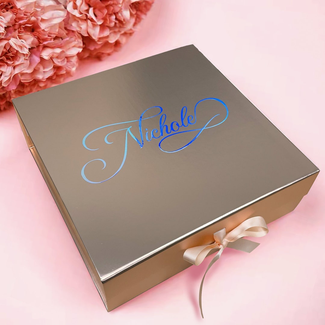 13"x13" Custom Gift Box With Magnetic Closure, Personalized Large ...