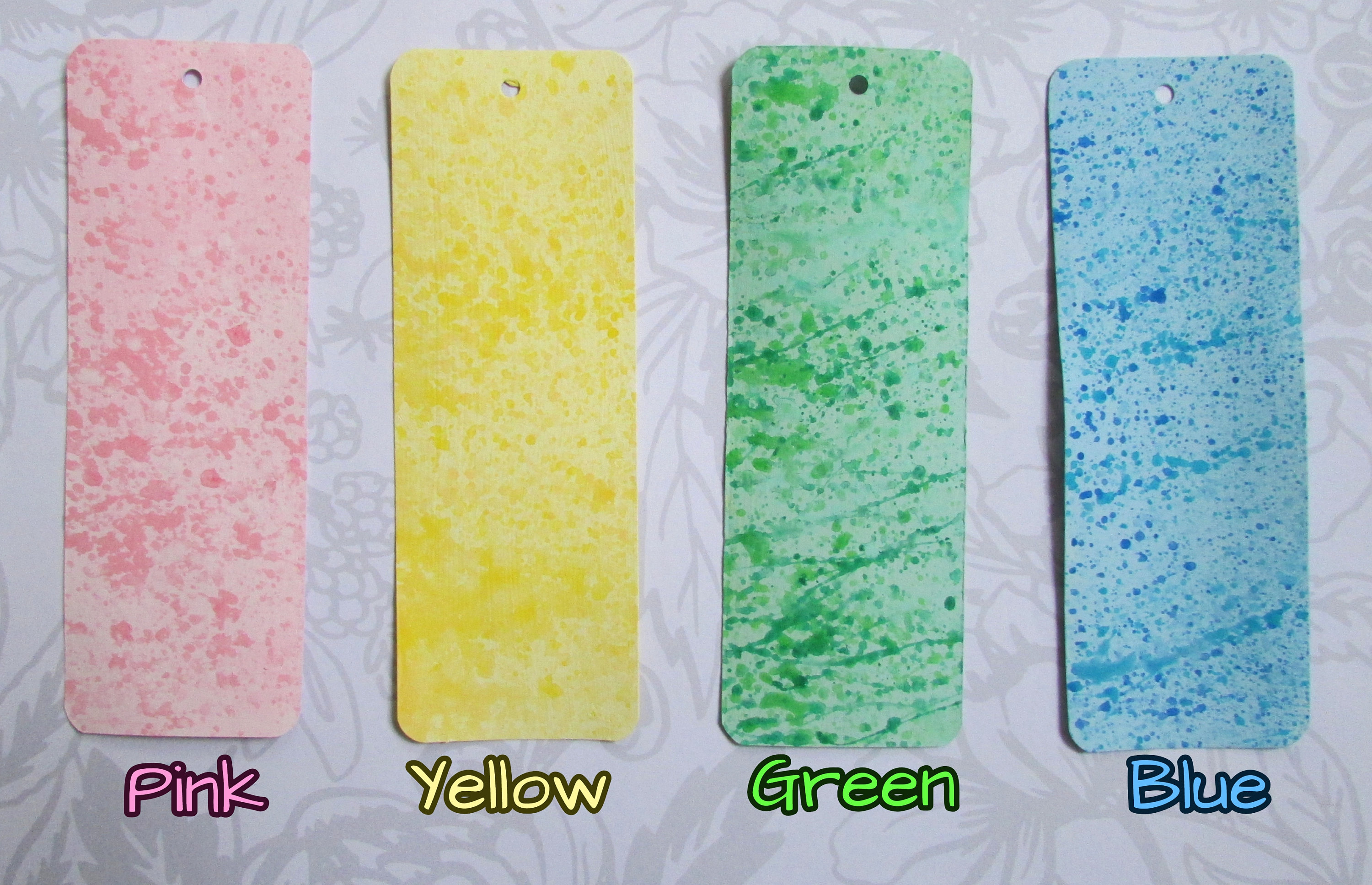 Paint Splatter Bookmarks Tassel Bookmark Different Color Bookmarks - Etsy