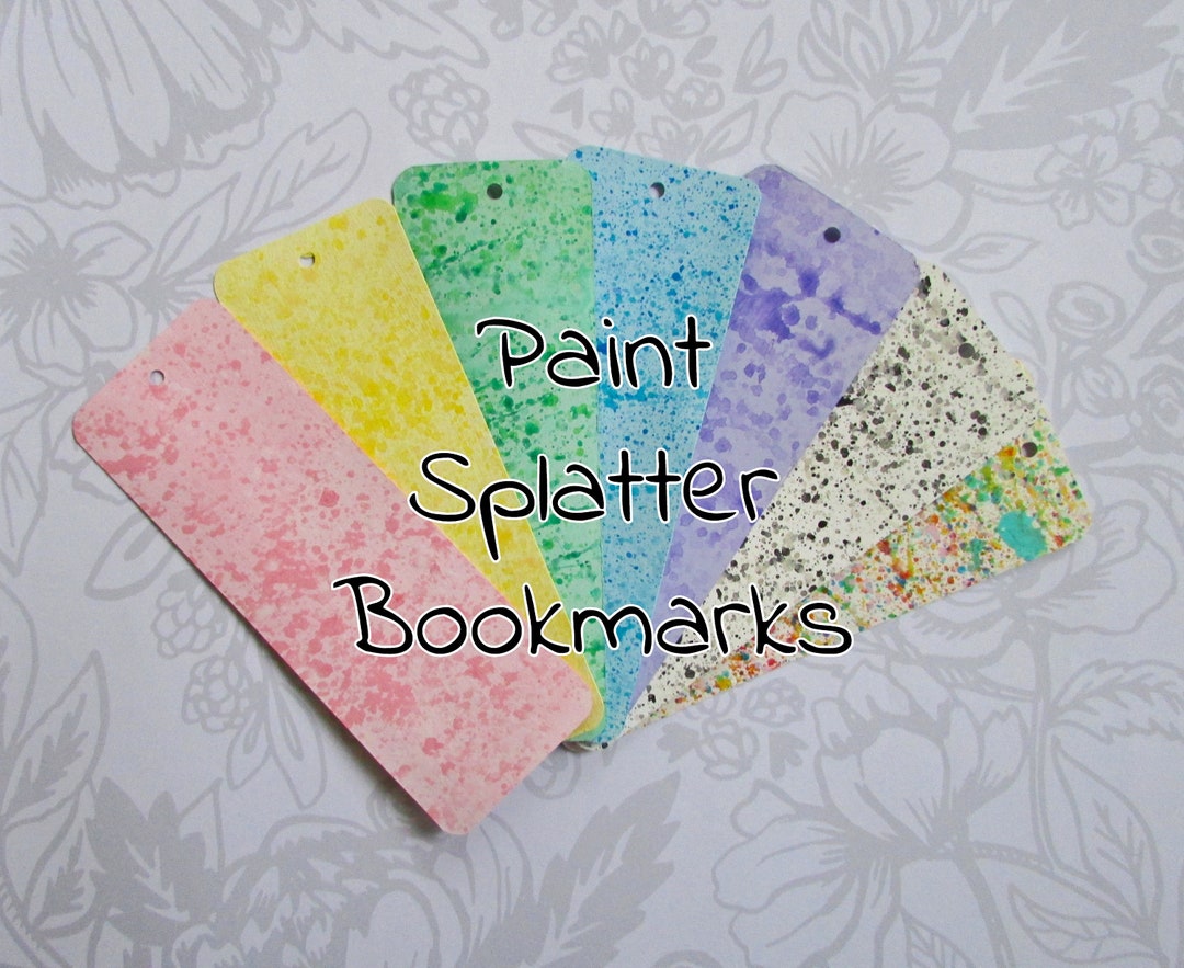 Paint Splatter Bookmarks Tassel Bookmark Different Color Bookmarks - Etsy