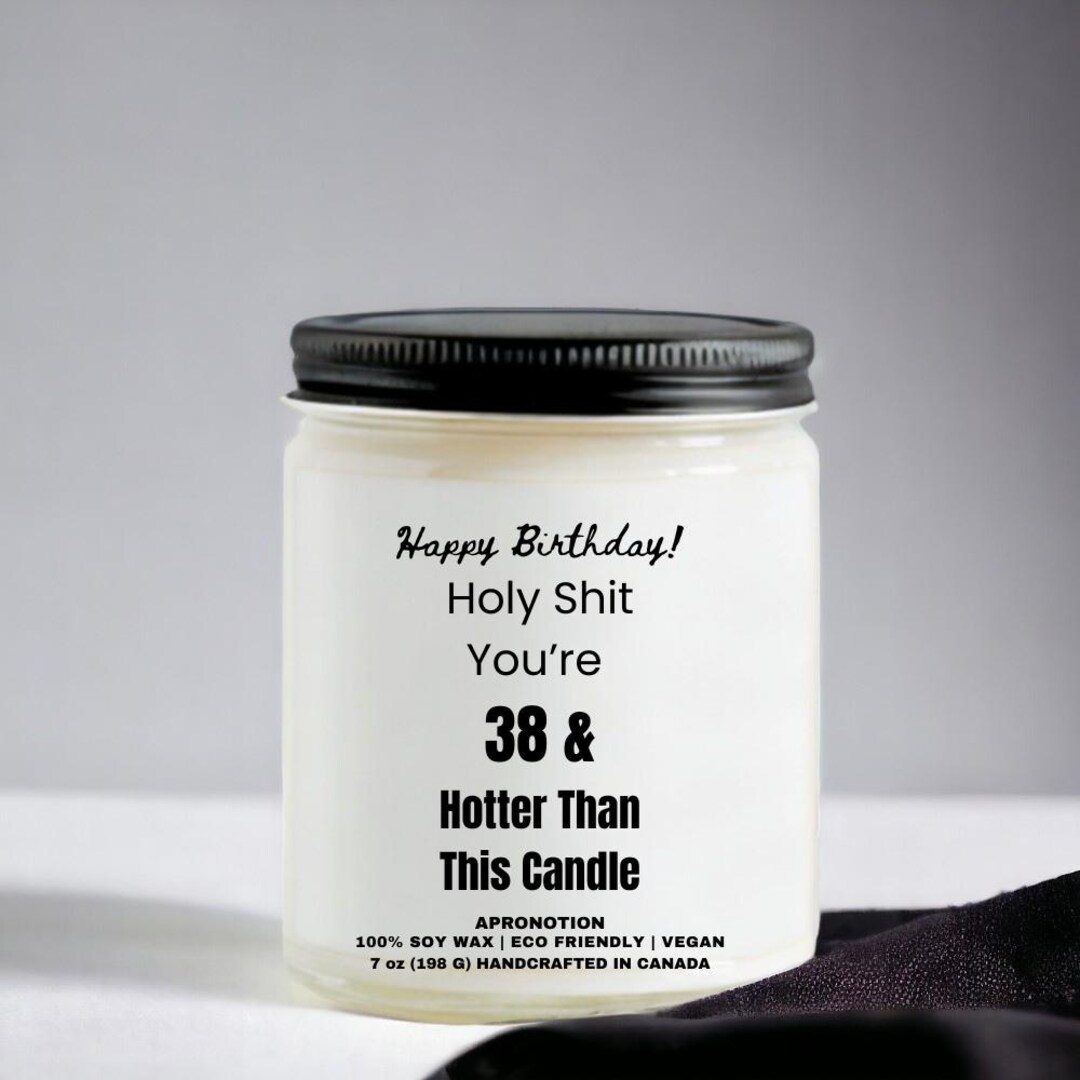 Happy 38th Birthday Candle – Personalized Soy Wax Gift | Thirty Eighth ...