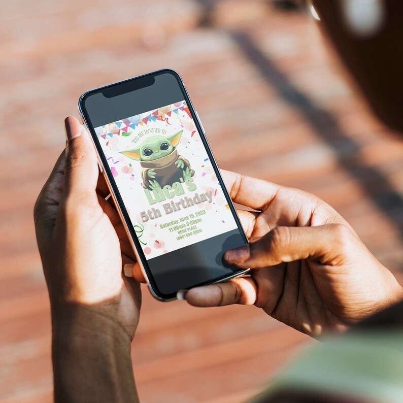 Little Space Alien Birthday Invitation Card, Green Little Alien ...