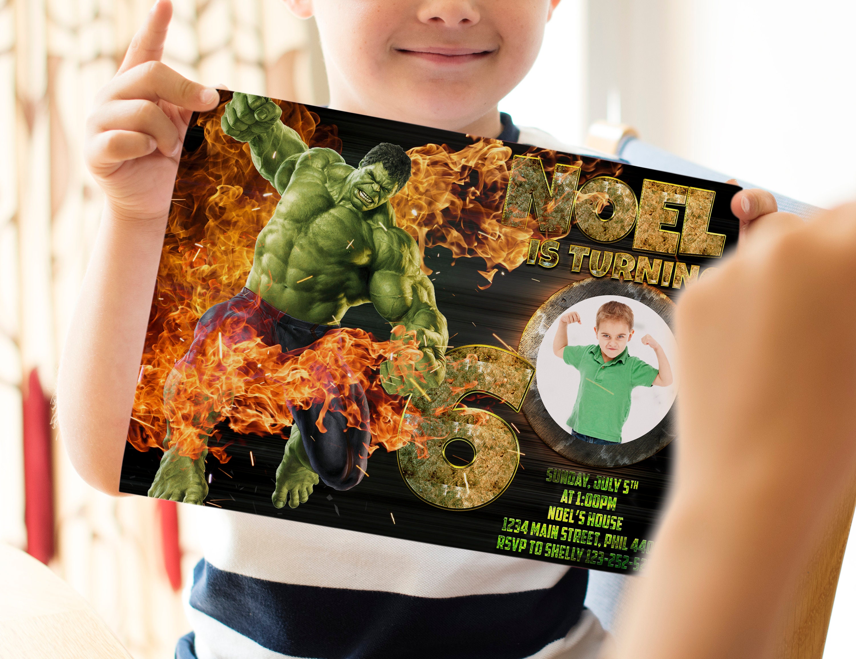 Hulk Invitation Card Design, Movie Design, for Kids, Green Man - Etsy