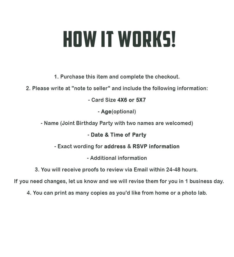 Alien Vs. Predator Birthday Invitation Card Design, for Kids, Digital ...