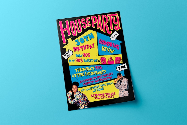 House Party Invitation Card Design, Movie Design, House Party 3.0 ...